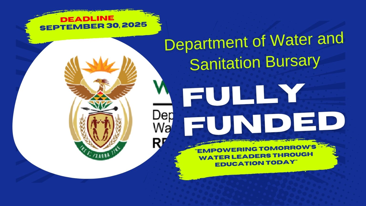 Department of Water and Sanitation (DWS) Bursary SA