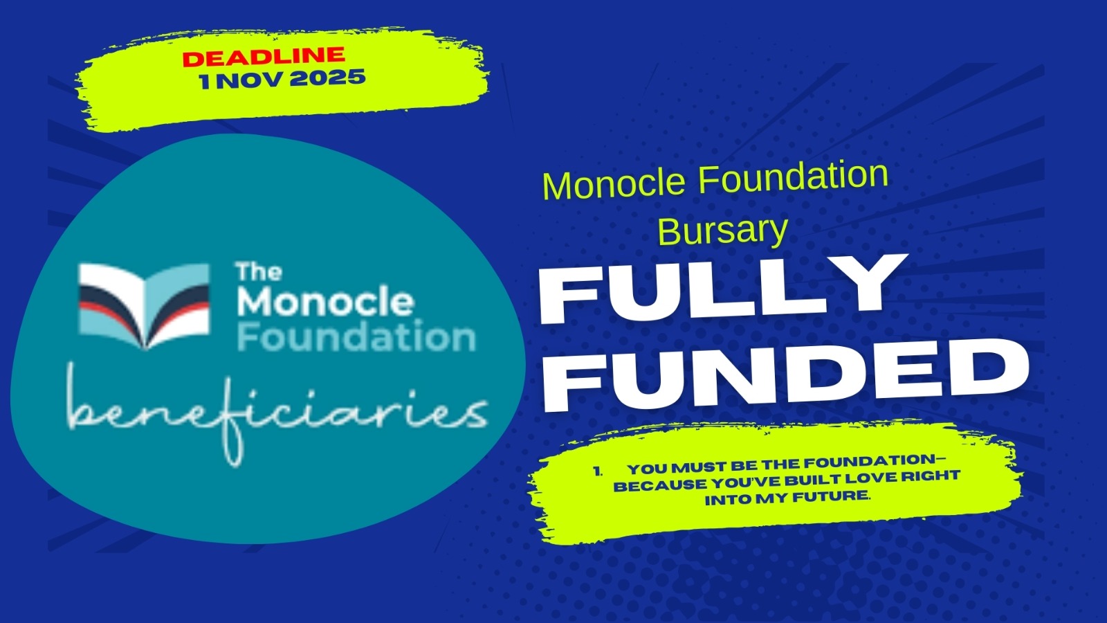 Monocle Foundation Bursary 2025 – South Africa