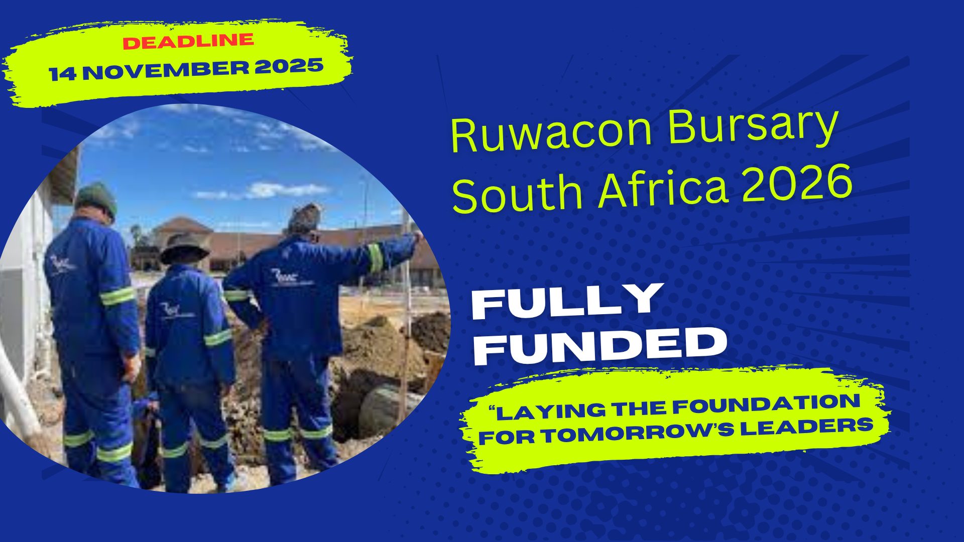 Ruwacon Bursary South Africa 2026 for Construction Studenets